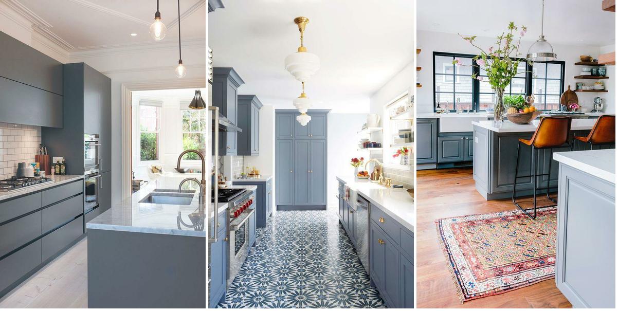 Cocinas a color, hoy en gris azulado | Decoración