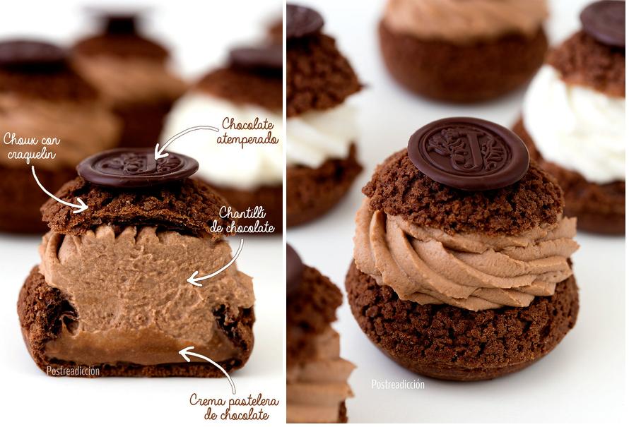 Petit choux de chocolate | Cocina