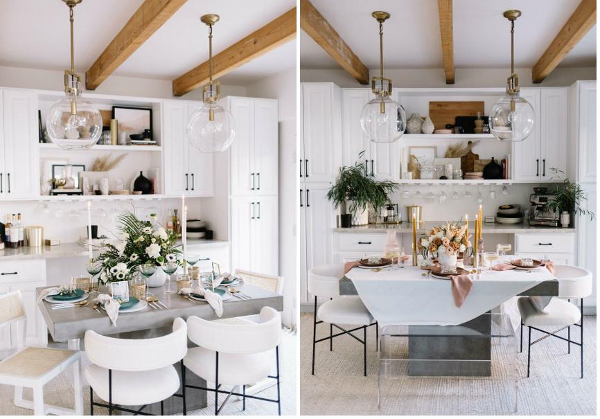 Cómo montar una mesa con dos colores | Decoración